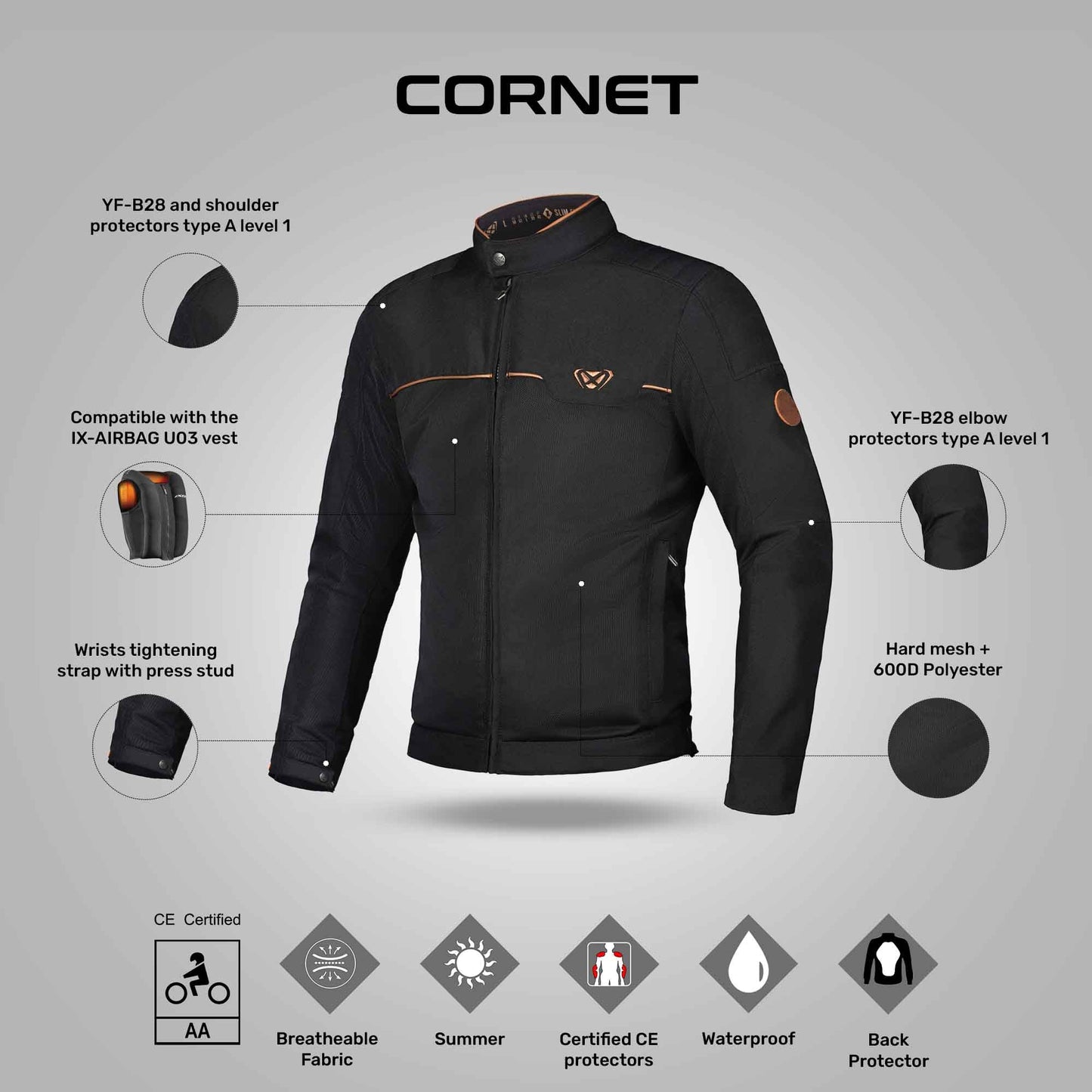 Cornet Jacket - Black/Brown