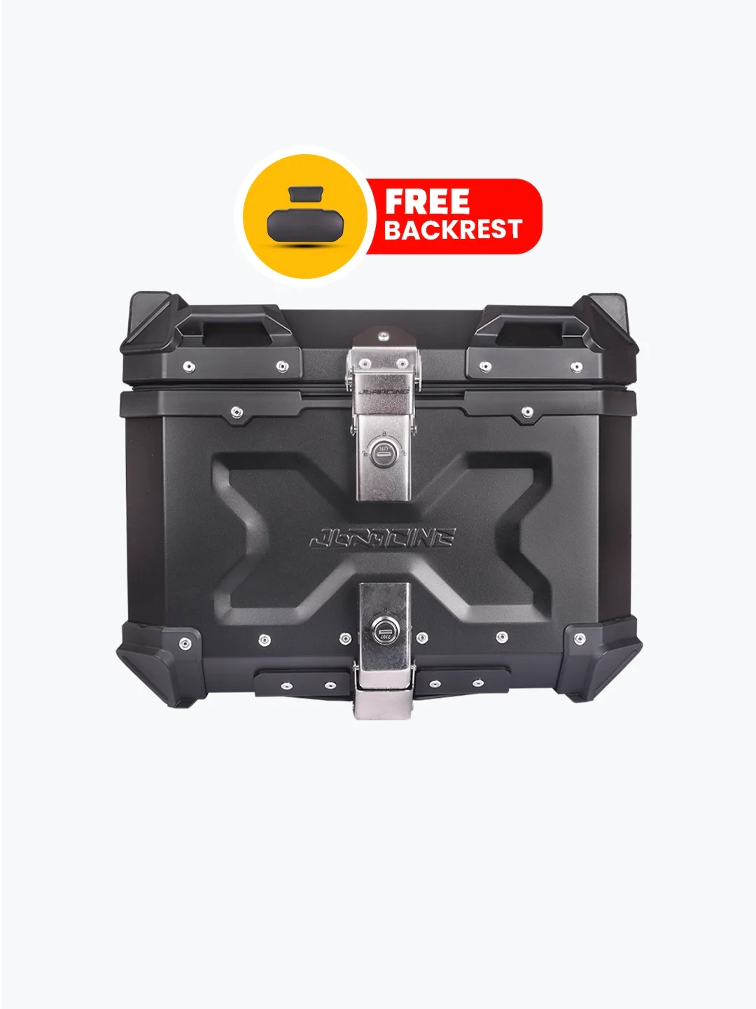 JB RACING TOP CASE 45L BLACK PREMIUM WITH BACK REST PAD – Ryders Arena